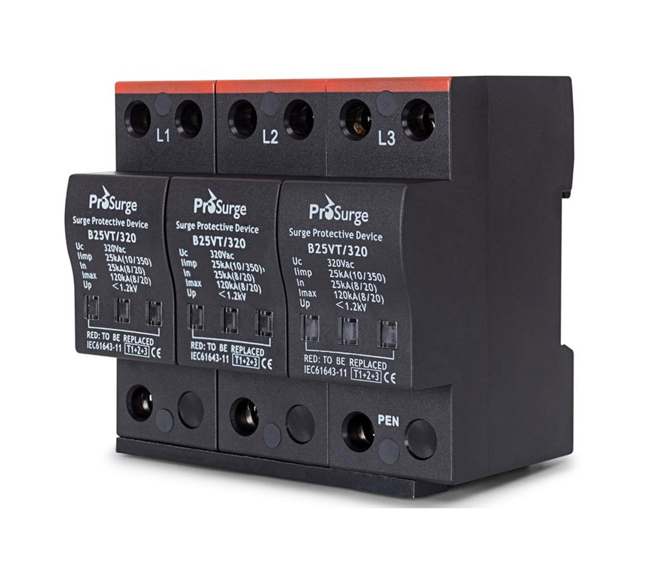 Class I+II+III SPD - Type 1+2+3 SPD (VT Technology) - Prosurge